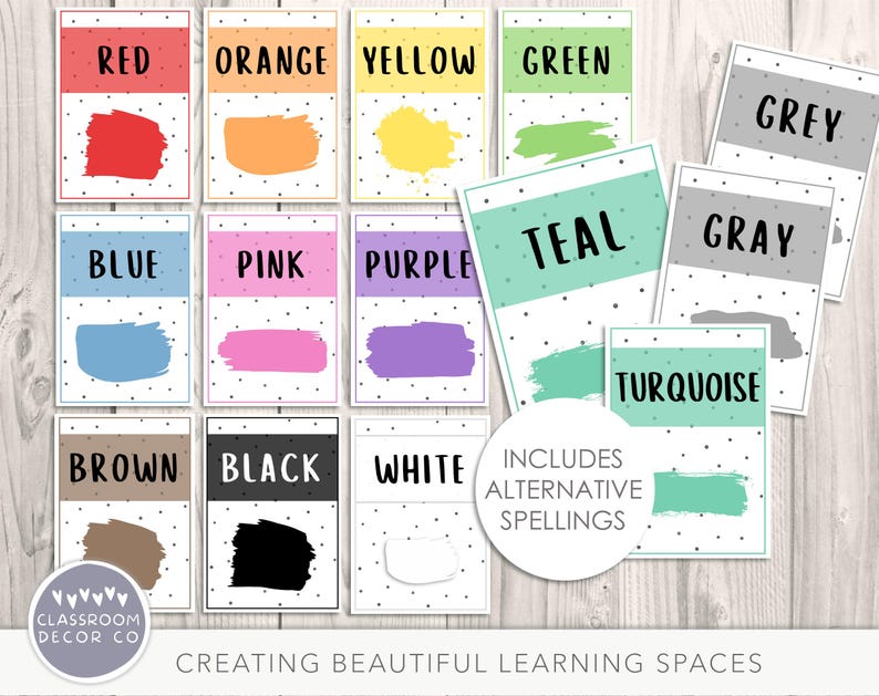 ENCHANTED FOREST Color Posters, Classroom Printables, Rustic Woodland ...