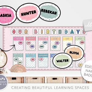 POLKA DOTS ‘BRIGHTS’ Birthday Display, Celebration Classroom Display ...