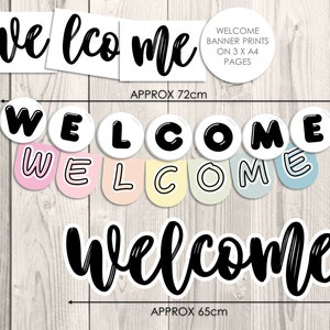 PASTEL CUTIE Classroom Door Display, Customizable Display, Welcome to ...