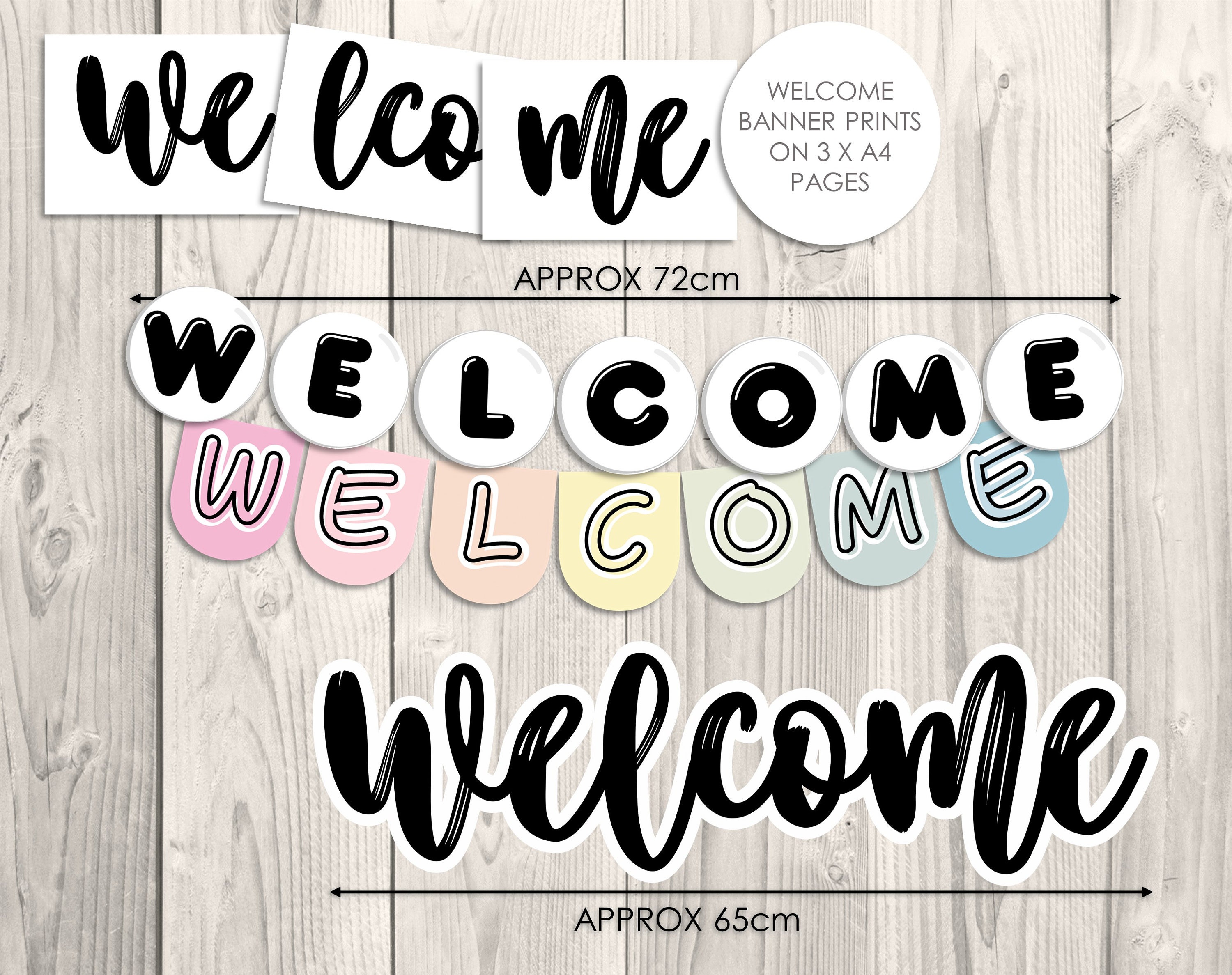 PASTEL CUTIE Classroom Door Display, Customizable Display, Welcome to ...