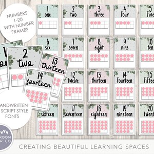 EUCALYPTUS Number Posters, Tens Frames Number Posters, Numicon Display ...