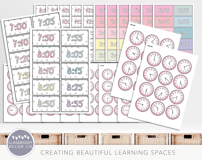 PASTEL CUTIE Daily Schedule, Classroom Timetable Display Organizer ...