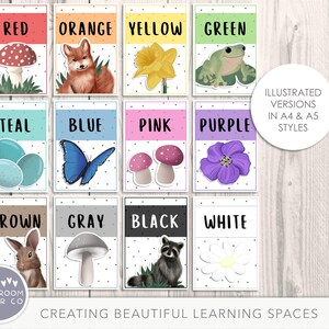 ENCHANTED FOREST Color Posters, Classroom Printables, Rustic Woodland ...
