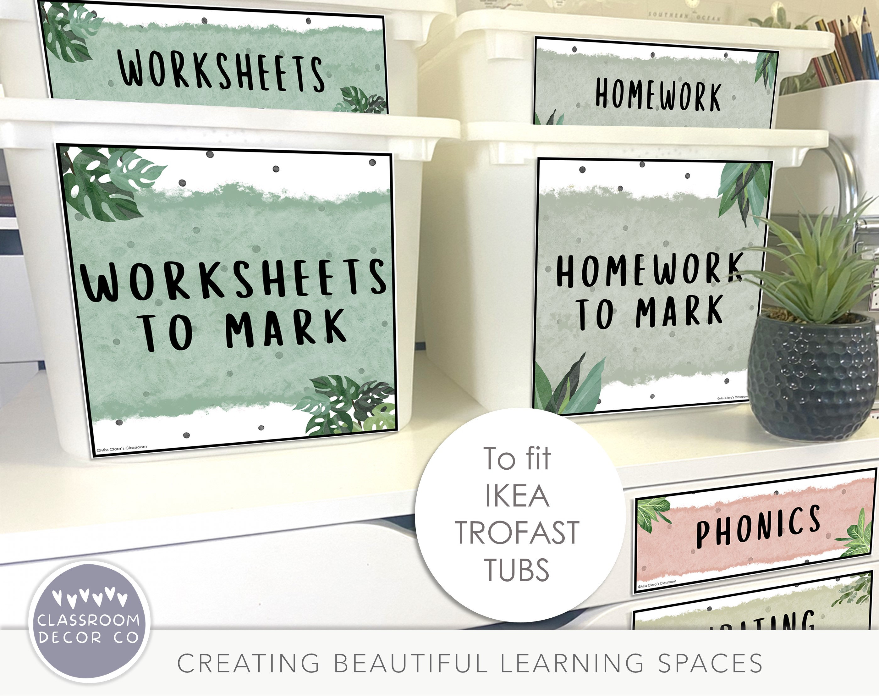 PLANTS & FOLIAGE Storage Label Bundle Classroom Organization - Etsy UK