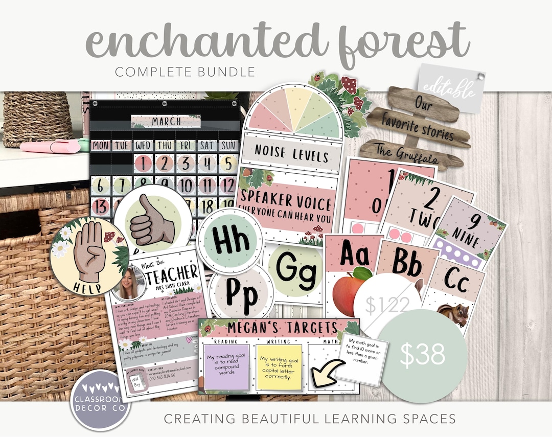 Enchanted Forest Complete Classroom Display Bundle | Magical Woodland ...