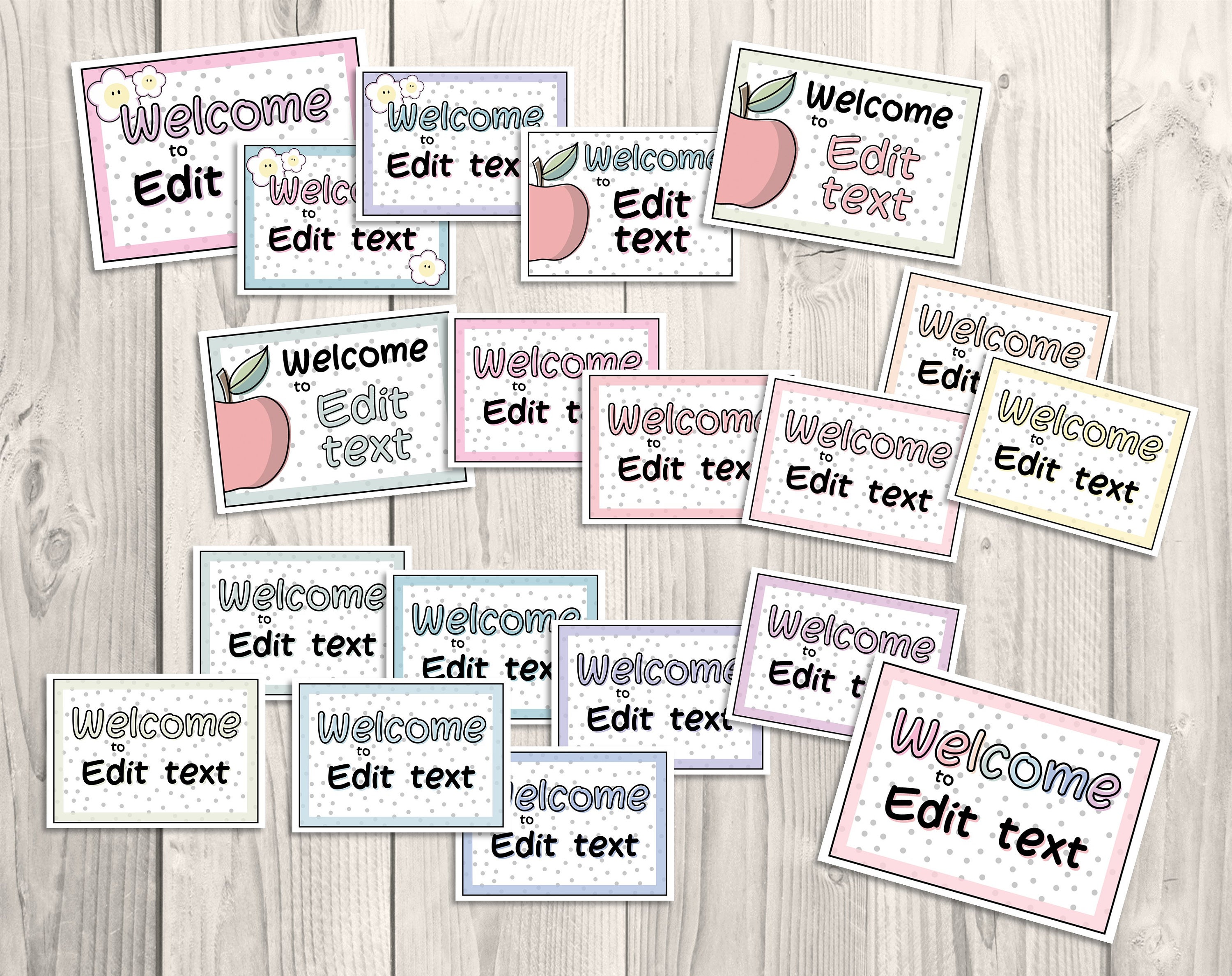 PASTEL CUTIE Welcome Sign, Customizable Classroom Sign, Classroom ...