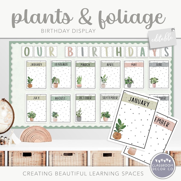Classroom Birthday Chart - Etsy