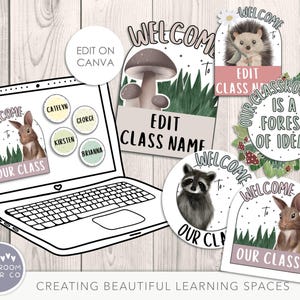 ENCHANTED FOREST Classroom Door Display, Custom Greeting Display ...