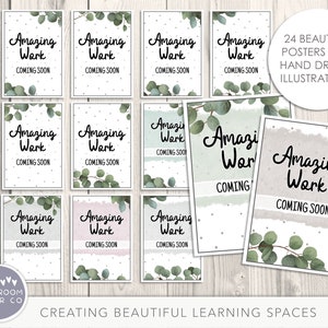 EUCALYPTUS Coming Soon Posters, Modern Plants Classroom Display Decor ...