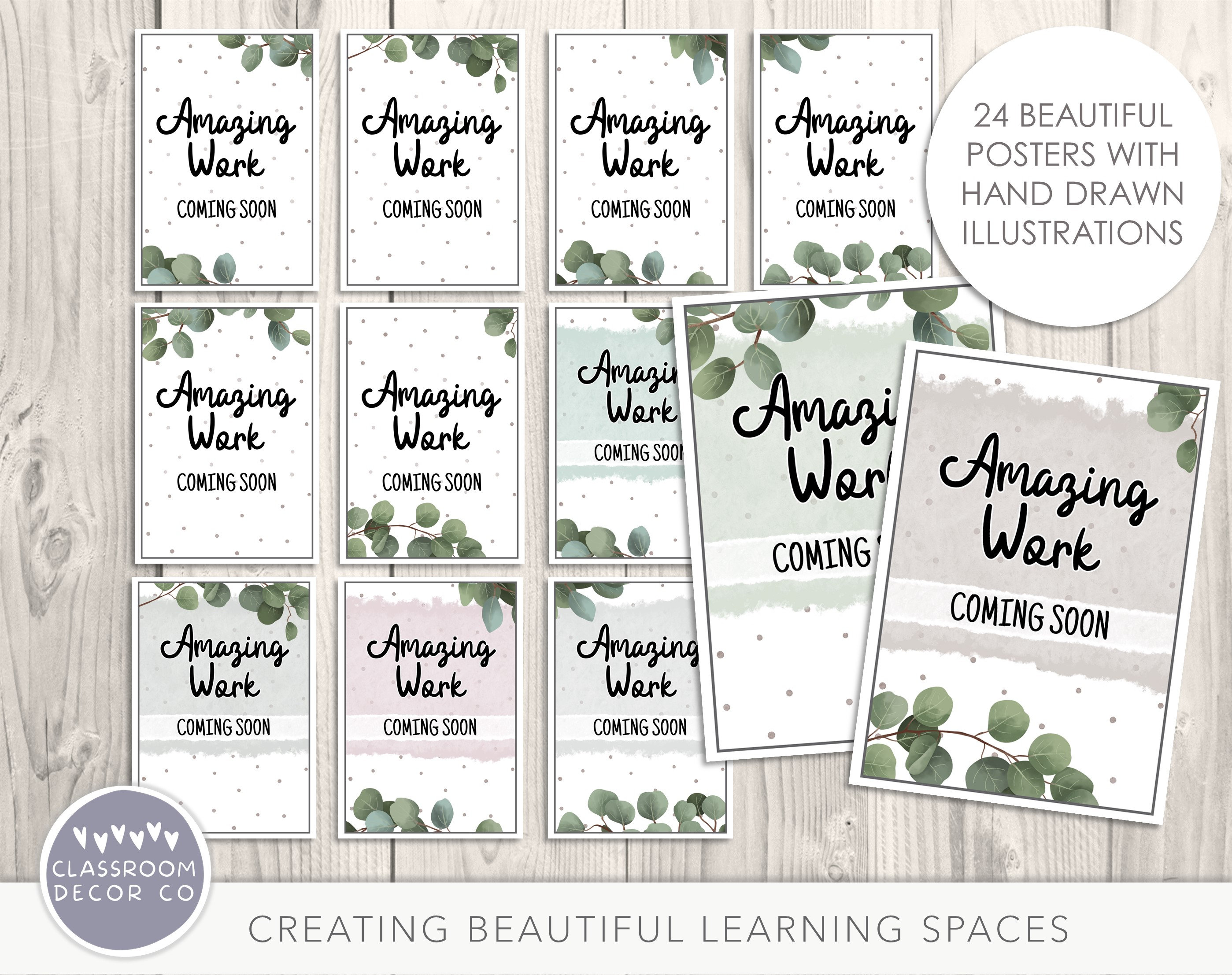 EUCALYPTUS Coming Soon Posters, Modern Plants Classroom Display Decor ...