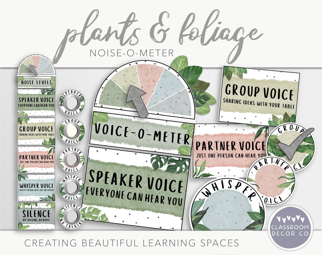 PLANTS & FOLIAGE Noise-o-meter Voice Level Display Noise - Etsy