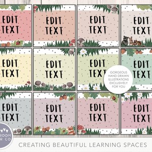ENCHANTED FOREST Storage Label Bundle, Classroom Organization Labels ...