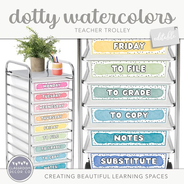 Teacher Rolling Cart - Etsy