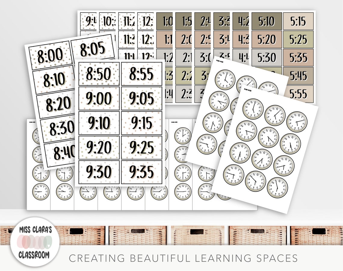 BOHO FARMHOUSE Daily Schedule Classroom Timetable Display - Etsy