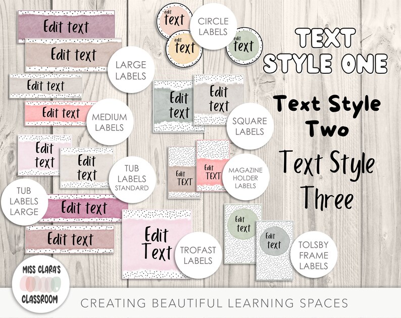 DOTTY BOHO Classroom Storage Label Bundle Neutral Classroom - Etsy