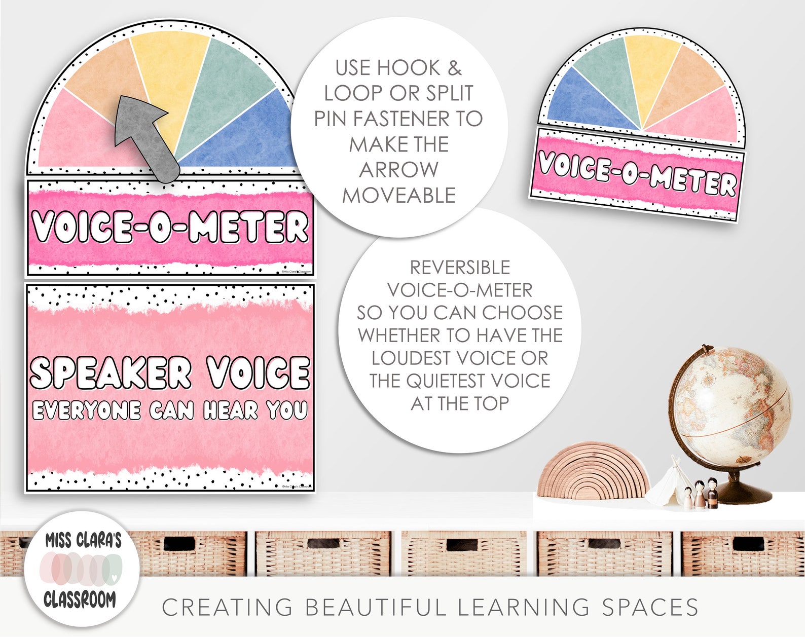 DOTTY WATERCOLOR Noise-o-meter, Voice Levels Display, Noise Levels ...
