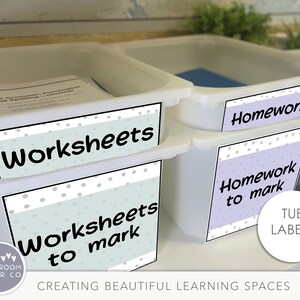 PASTEL CUTIE Storage Label Bundle, Classroom Organization Labels ...