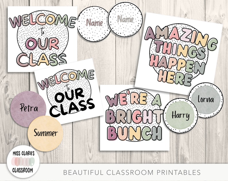 DOTTY BOHO Classroom Door Display Customizable Display - Etsy