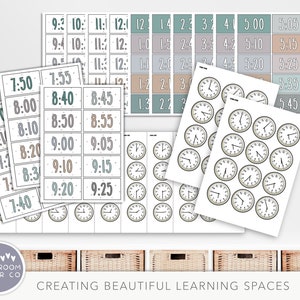 BEACHY BOHO Daily Schedule, Classroom Timetable Display Organizer ...