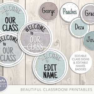 BEACHY BOHO Classroom Door Display, Customizable Display, Classroom ...