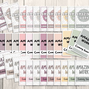 DOTTY BOHO Coming Soon Posters, Modern Spotty Classroom Display Decor ...