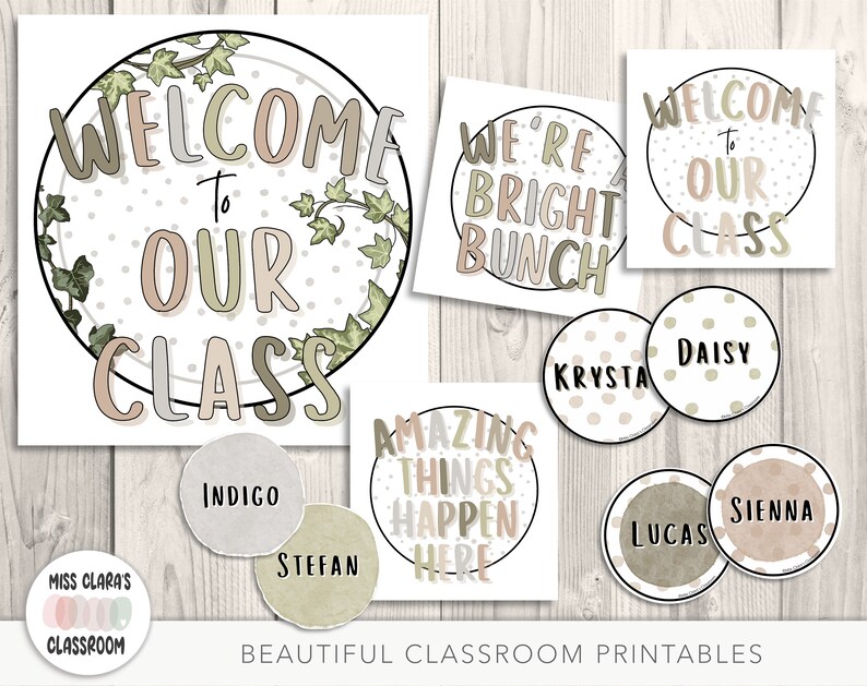 BOHO FARMHOUSE Classroom Door Display Customizable Display - Etsy