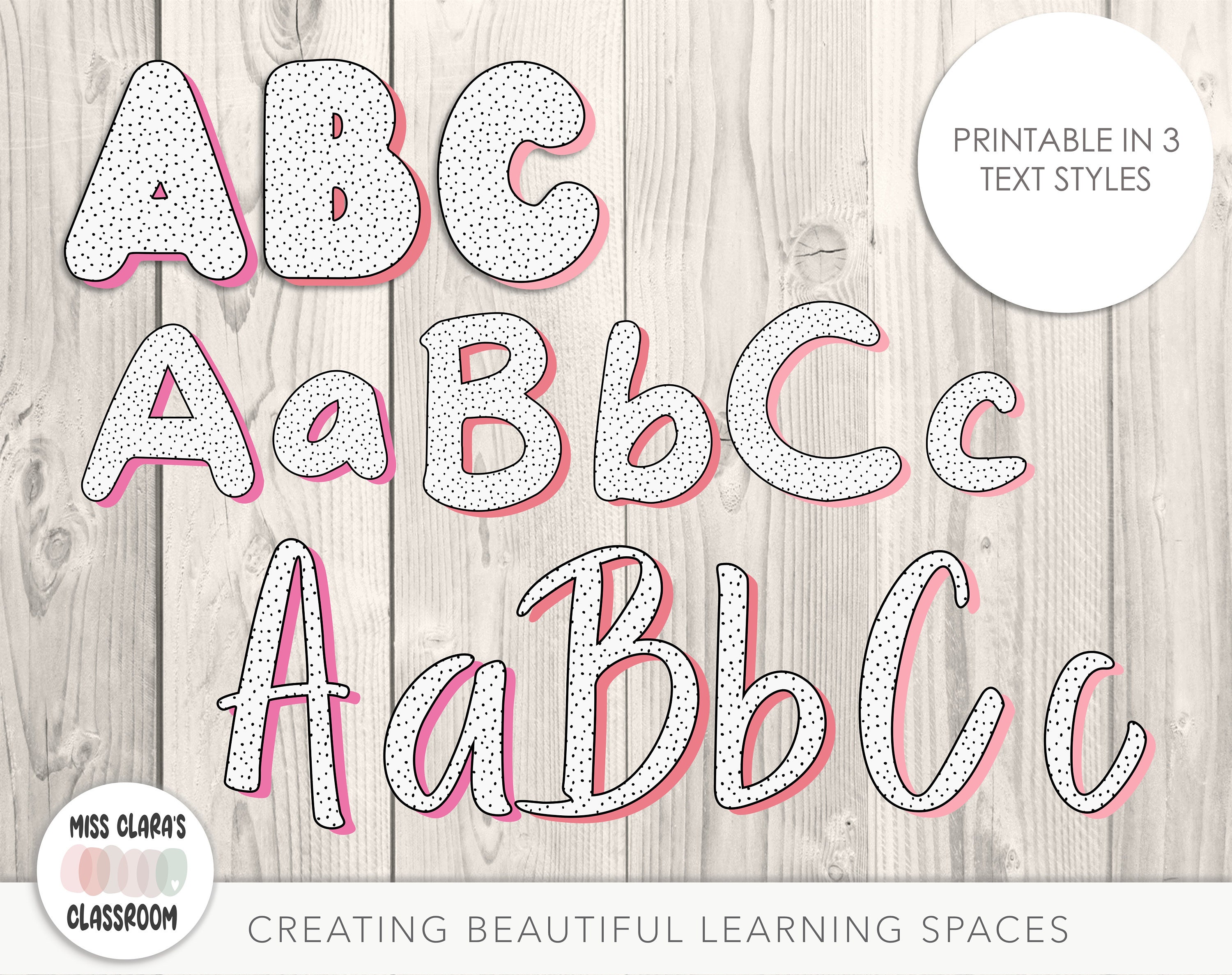 DOTTY WATERCOLOR Display Lettering Custom Classroom Display - Etsy