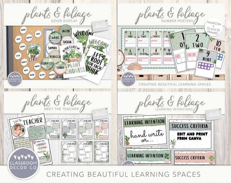 PLANTS & FOLIAGE Complete Classroom Display Bundle - Etsy