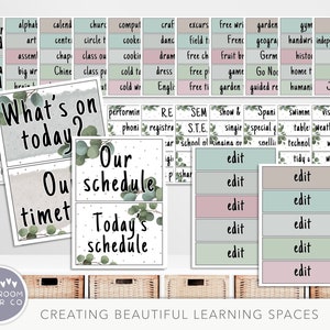 EUCALYPTUS Daily Schedule, Classroom Timetable Display Organizer ...