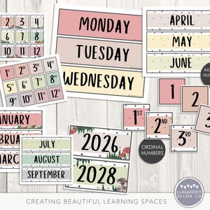 ENCHANTED FOREST Flip Calendar, Rustic Woodland Date Organizer ...