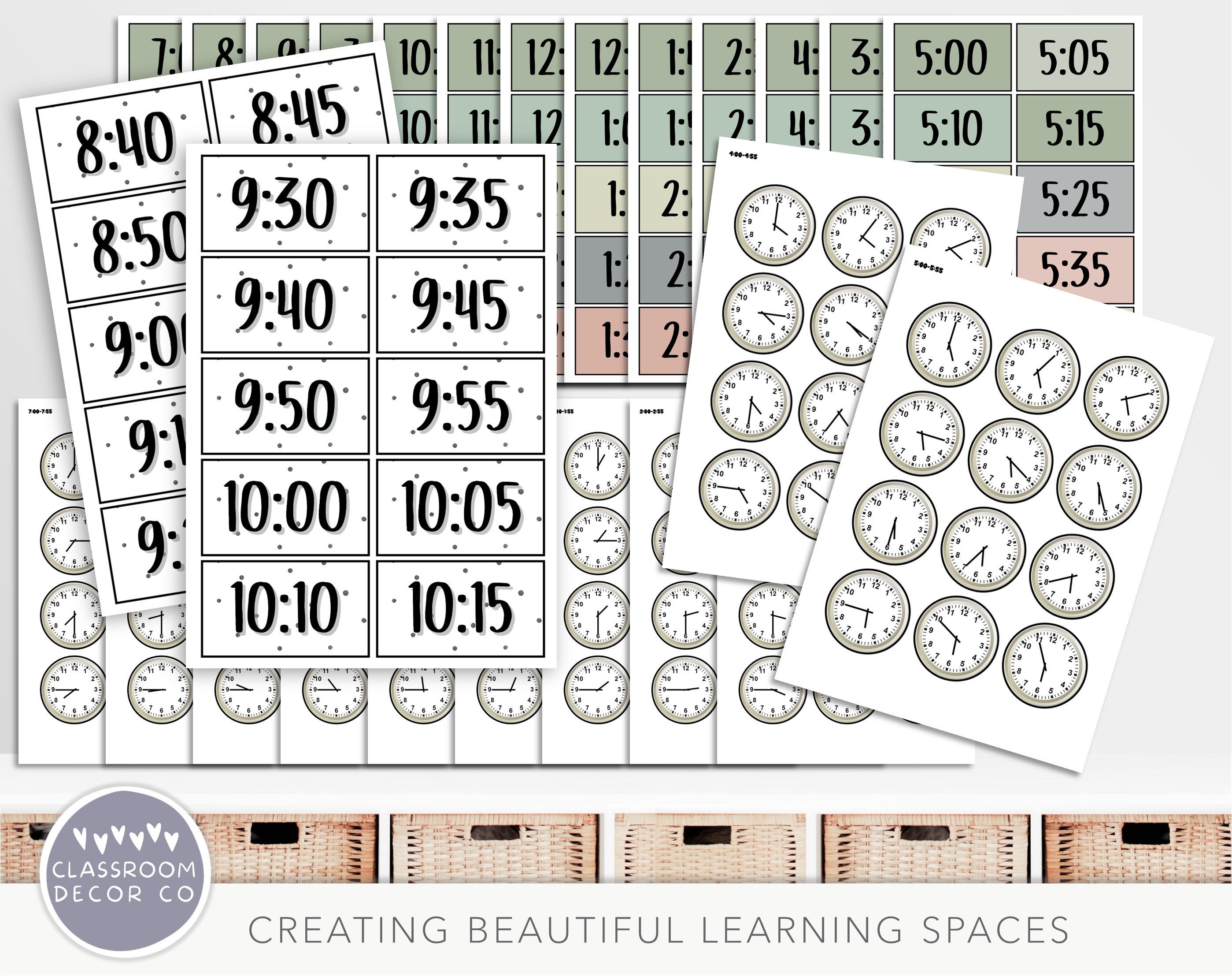 PLANTS & FOLIAGE Classroom Daily Schedule, Classroom Timetable Display ...