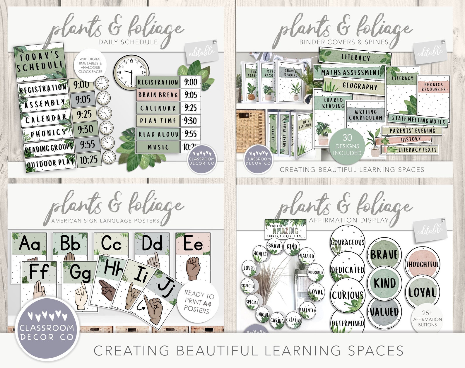 PLANTS & FOLIAGE Complete Classroom Display Bundle - Etsy