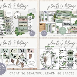 Plants & Foliage Complete Classroom Display Bundle | Natural Boho ...