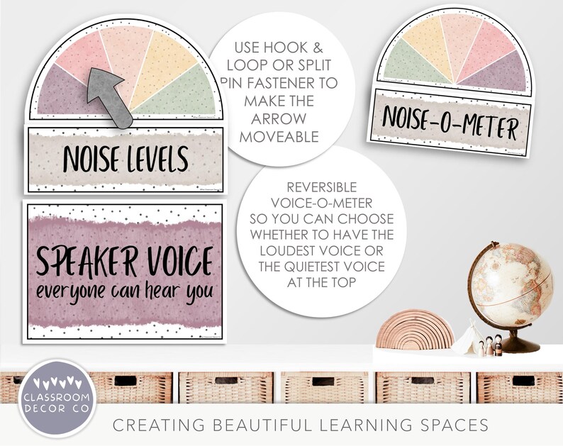 DOTTY BOHO Noise-o-meter, Voice Levels Display, Noise Levels Display ...