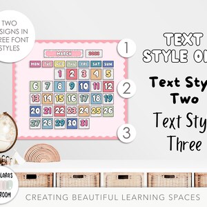 DOTTY WATERCOLOR Classroom Calendar Bright Rainbow Classroom - Etsy