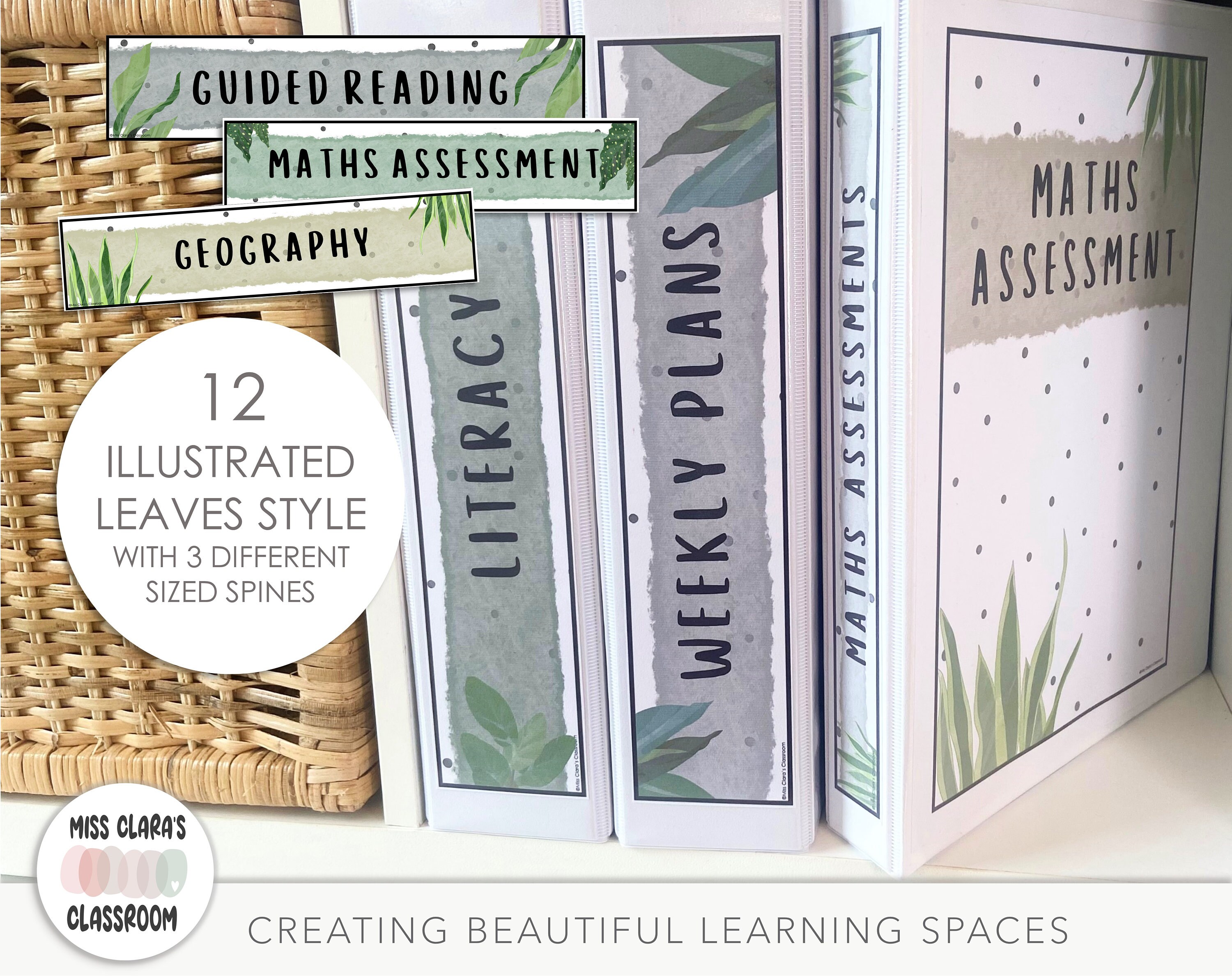 PLANTS & FOLIAGE Binder Covers and Spines Classroom - Etsy Canada