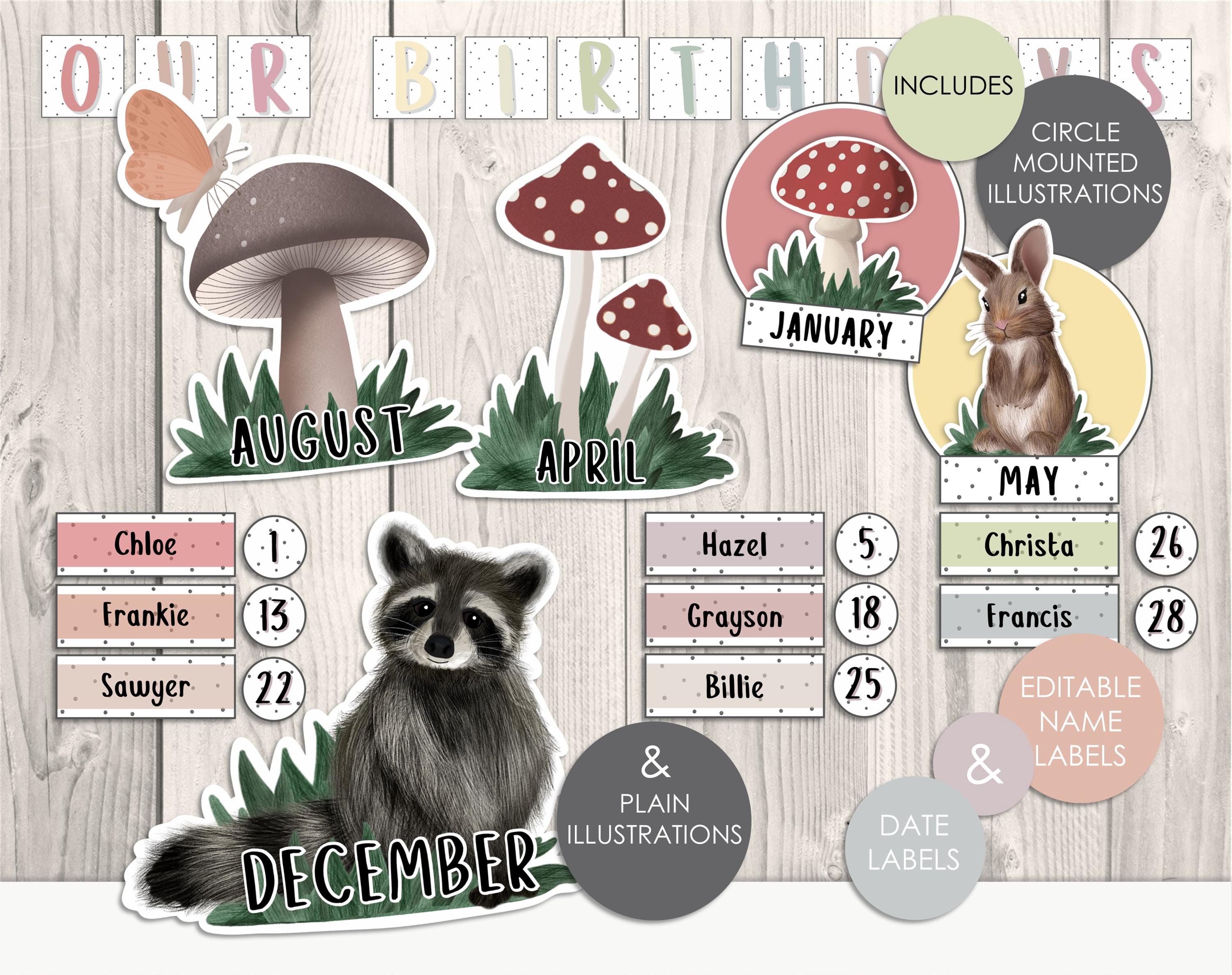 ENCHANTED FOREST Birthday Display, Celebration Classroom Display ...