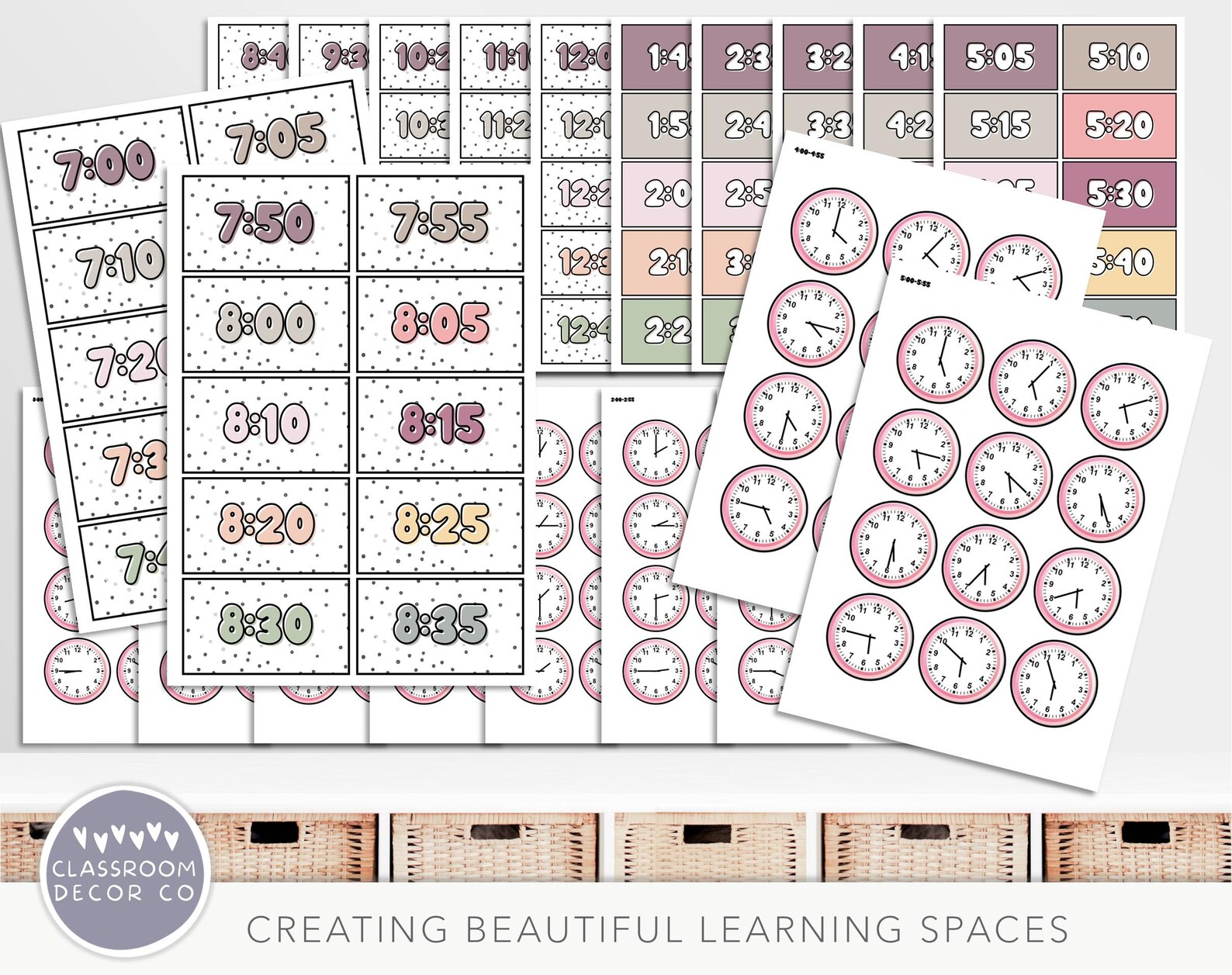 DOTTY BOHO Daily Schedule, Visual Timetable, Classroom Printables ...