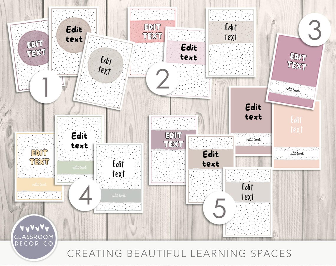 DOTTY BOHO Binder Covers and Spines, Boho Classroom Folder Labels ...