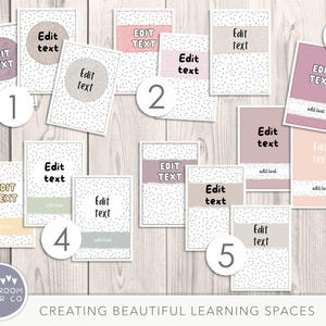 DOTTY BOHO Binder Covers and Spines, Boho Classroom Folder Labels ...