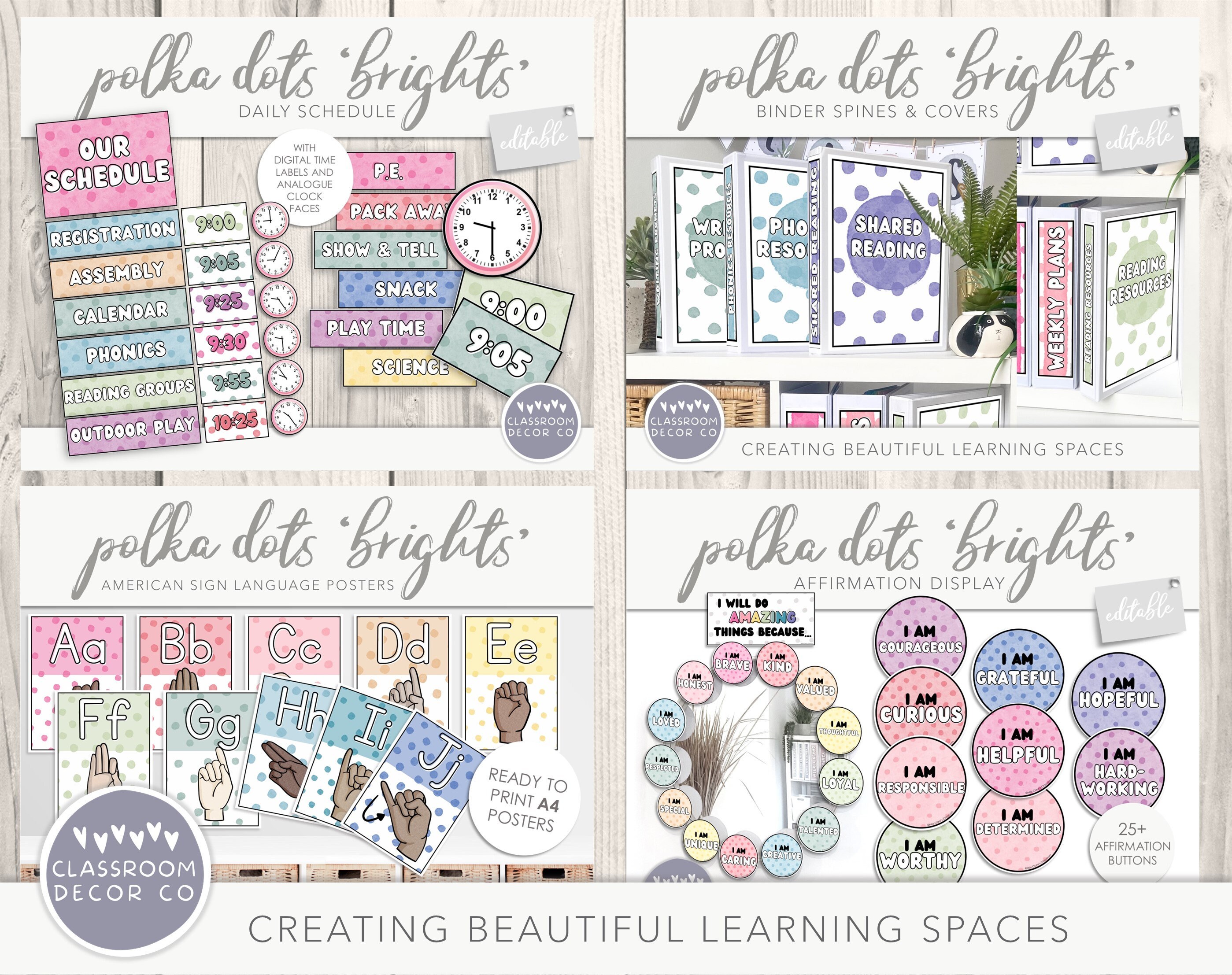 POLKA DOTS BRIGHTS Complete Classroom Display Bundle - Etsy