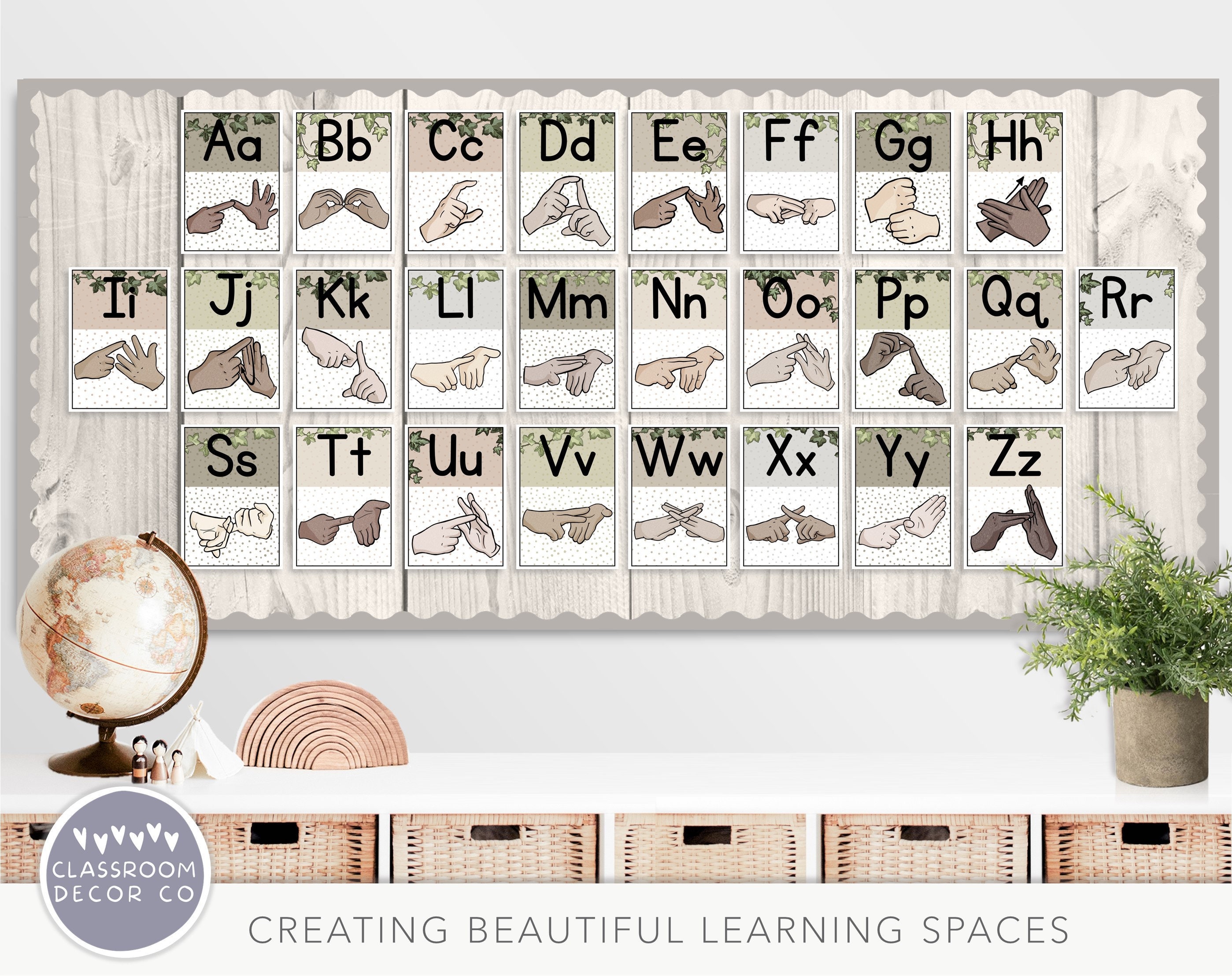 BOHO FARMHOUSE BSL Sign Language Posters British Sign - Etsy