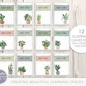 PLANTS & FOLIAGE Binder Covers and Spines, Classroom Organization ...