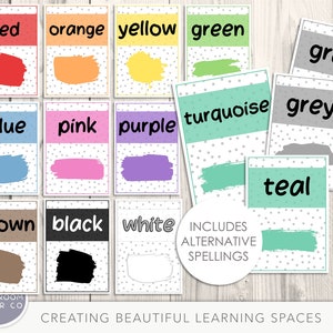 PASTEL CUTIE Color Posters, Classroom Printables, Pastel Classroom ...