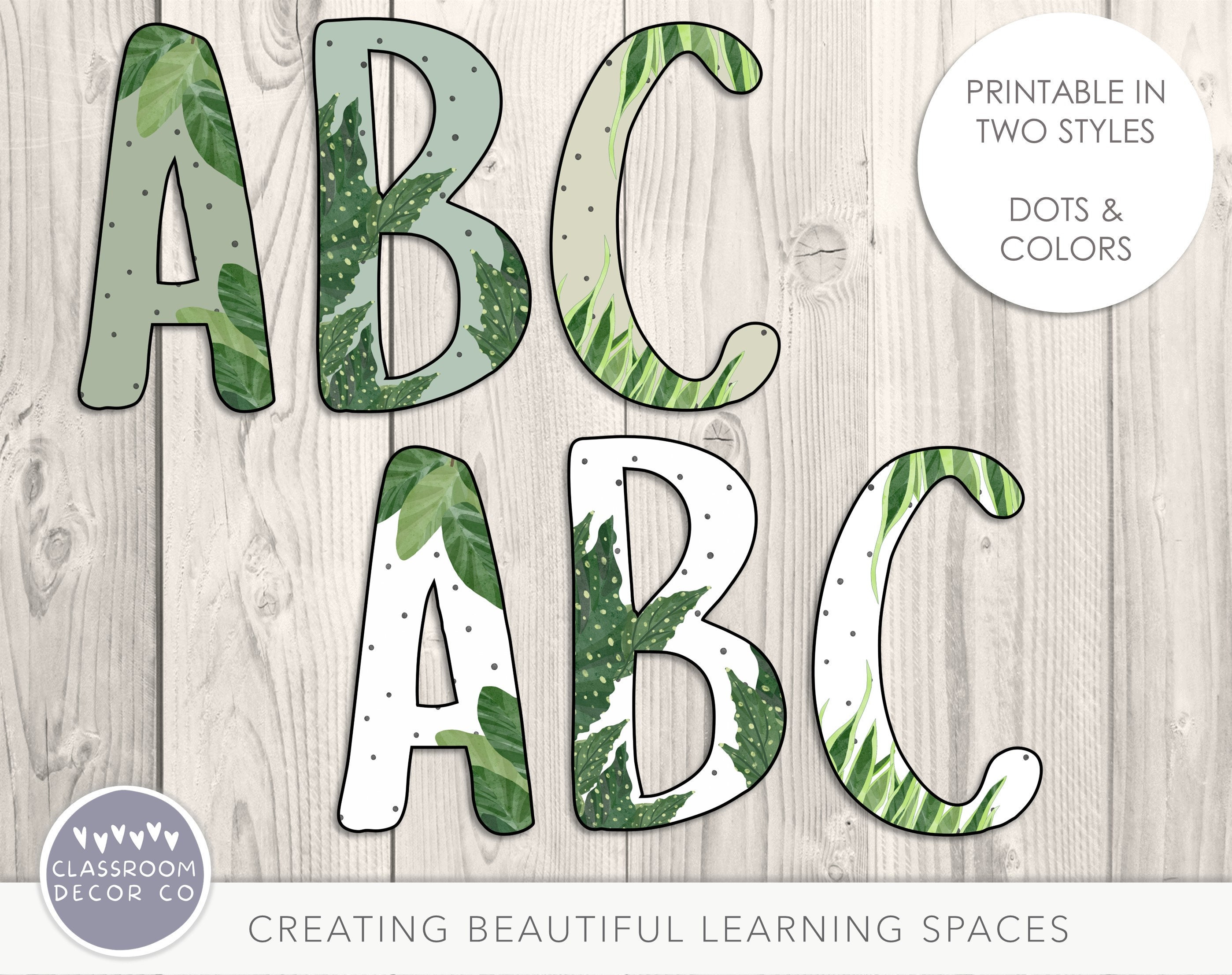 PLANTS & FOLIAGE Display Lettering Custom Classroom Display - Etsy
