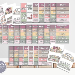 DOTTY BOHO Daily Schedule, Visual Timetable, Classroom Printables ...