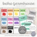 BOHO FARMHOUSE Storage Label Bundle, Classroom Organization Labels ...