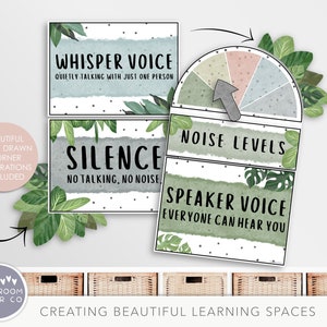 PLANTS & FOLIAGE Noise-o-meter, Voice Level Display, Noise Level Classroom Behavior Management ...