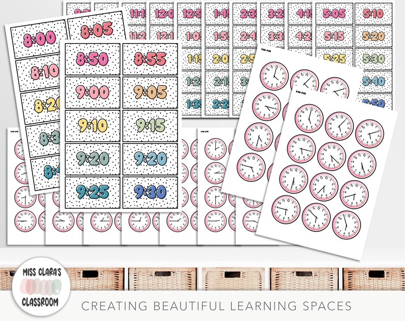 DOTTY WATERCOLOR Daily Schedule, Visual Timetable, Classroom Printables ...