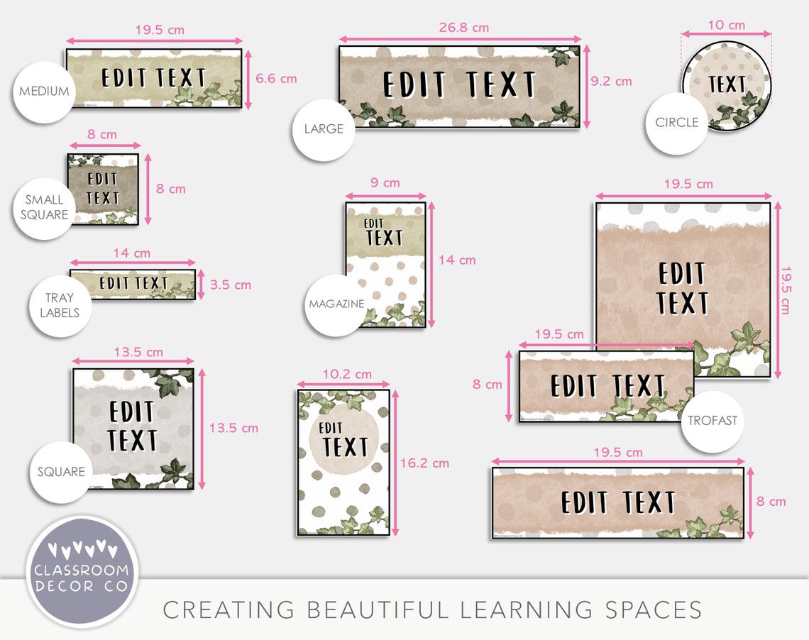BOHO FARMHOUSE Storage Label Bundle, Classroom Organization Labels ...